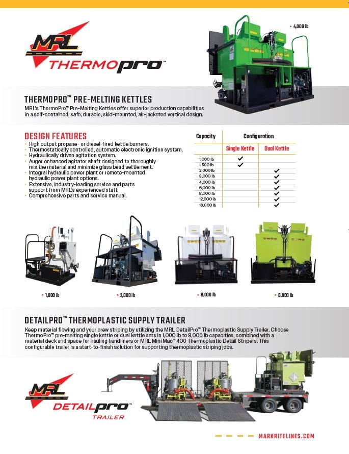 ThermoPro Pre-Melter Kettles Equipment | MRL Equipment Company, Inc.